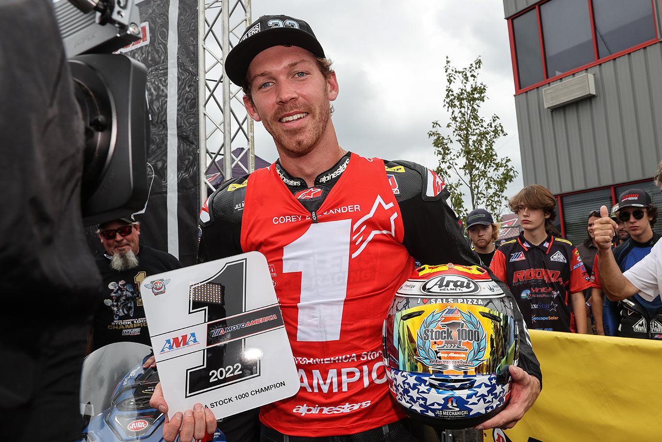 COREY ALEXANDER WINS 2022 MOTO AMERICA STOCK 1000 CHAMPIONSHIP AS TRAV
