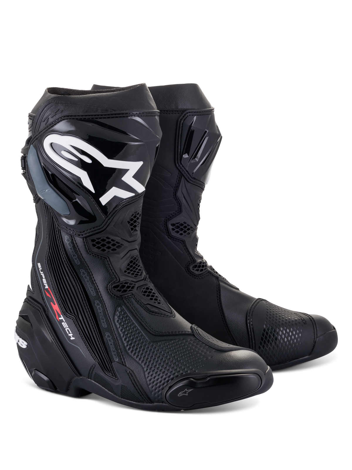 Supertech R - Black Motorcycle Boots | Alpinestars®