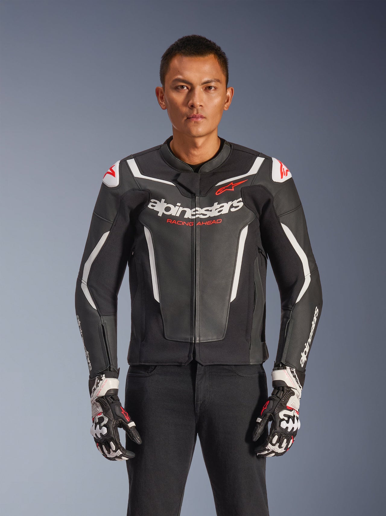 GP Force V2 - Black Motorcycle Jacket | Alpinestars®