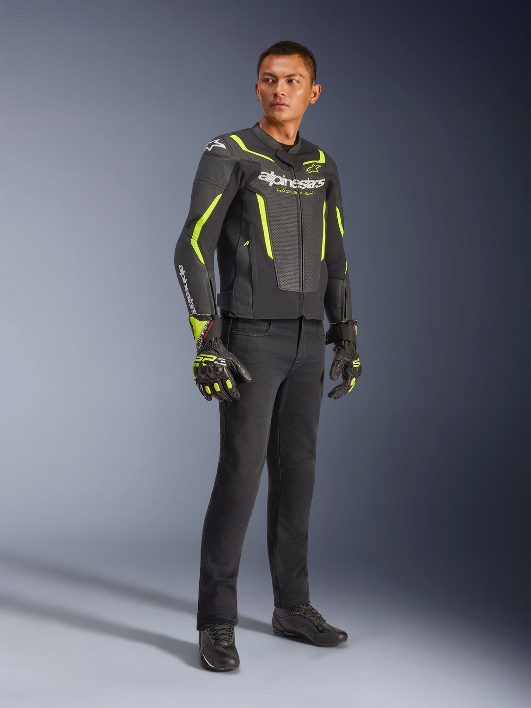 GP Force V2 Air - Black Motorcycle Jacket | Alpinestars®