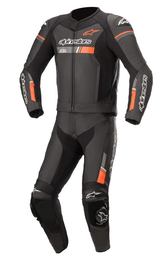 GP Tech V4 Leather Suit - BLACK RACING/SPORT One Piece Suits | Alpinestars
