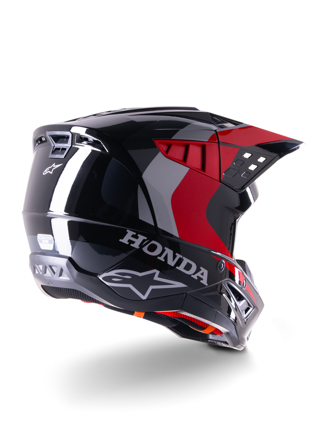 Honda SM5 - Black Red MX Helmet | Alpinestars®